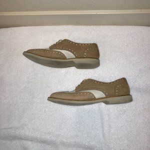 Halogen | Shoes | Halogen Lindy Suede Wingtip Oxford Saddle Shoe In Tan ...